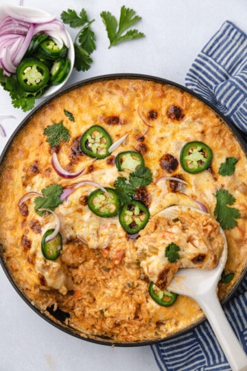 Queso Chicken & Mexican Rice Skillet | bites with bri