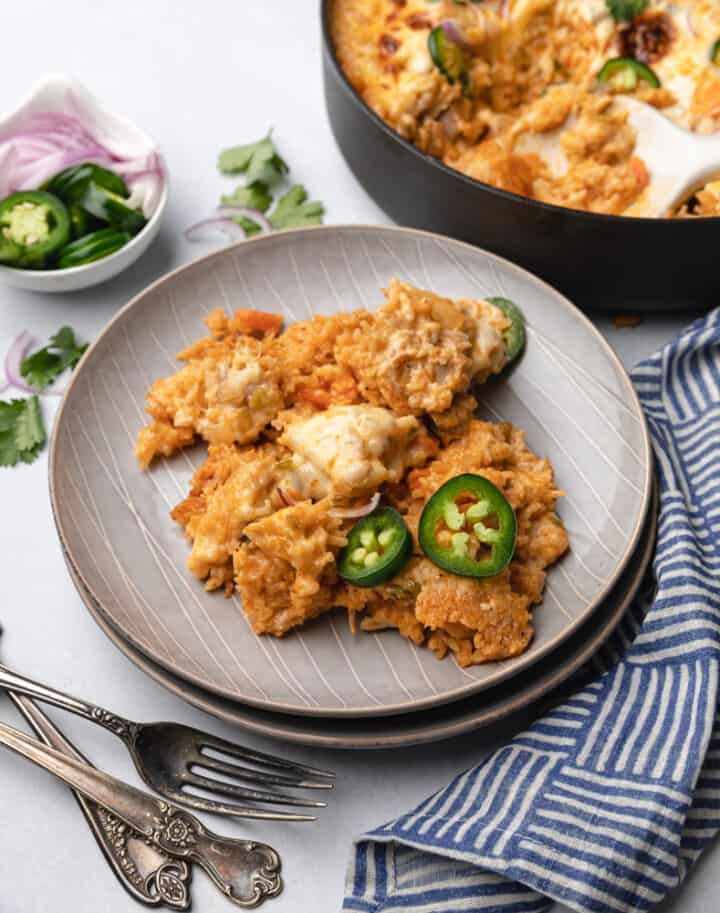 Queso Chicken & Mexican Rice Skillet | bites with bri