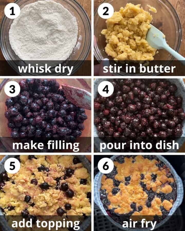 Air Fryer Blueberry Cobbler - Bites with Bri