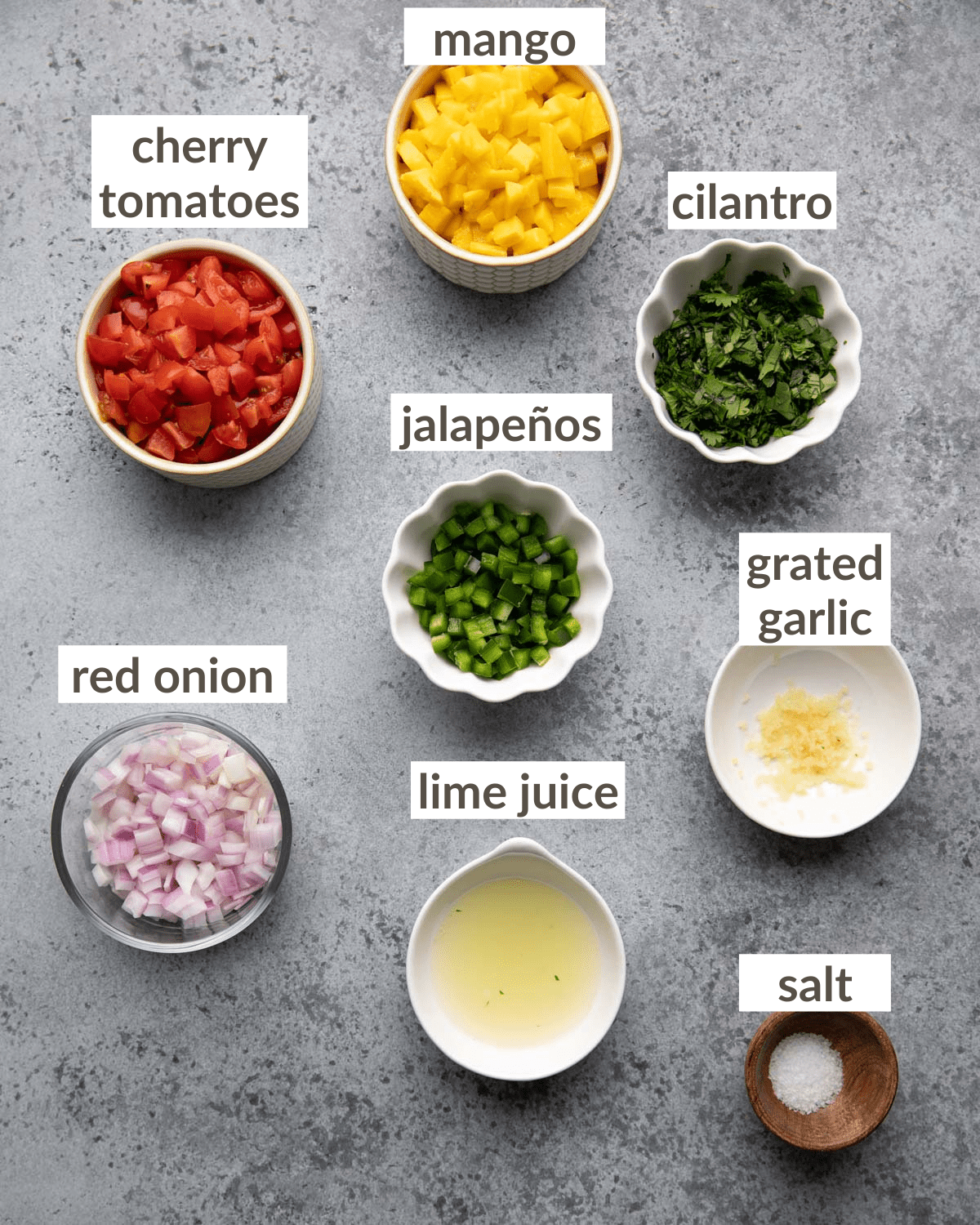 Tropical Mango Pico de Gallo (Grape Tomatoes) | Bites with Bri