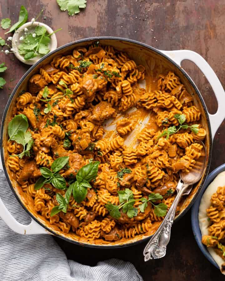 Butter Chicken Pasta - Bites with Bri