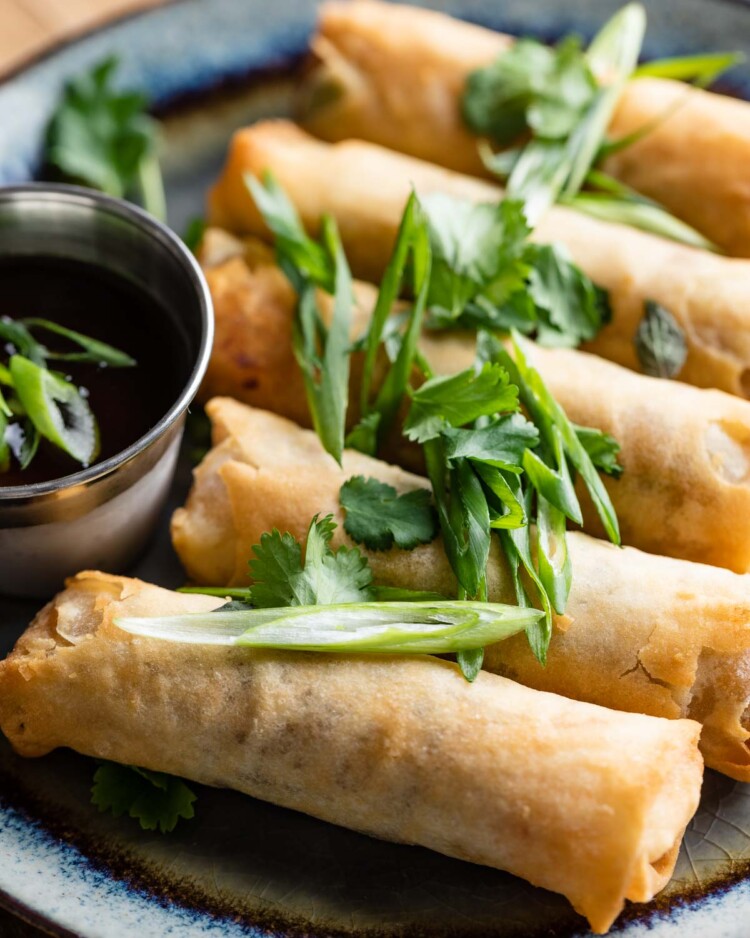 Air Fryer Frozen Spring Rolls - Bites with Bri