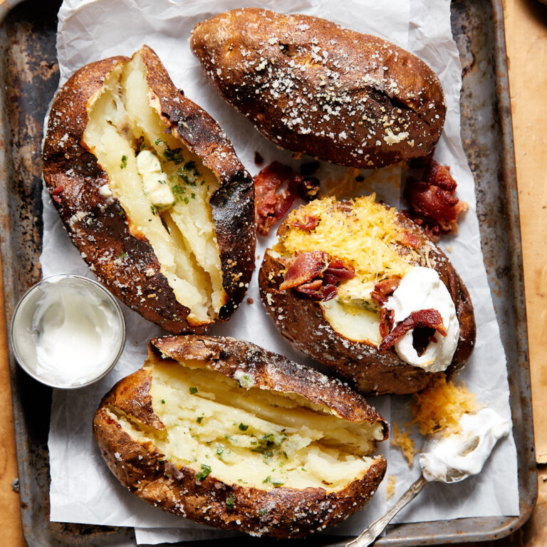 Easy Baked Potato Recipe - Bites with Bri