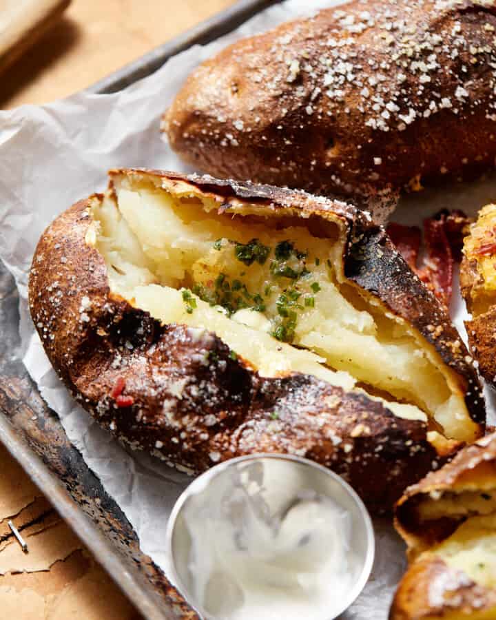 Easy Baked Potato Recipe - Bites with Bri