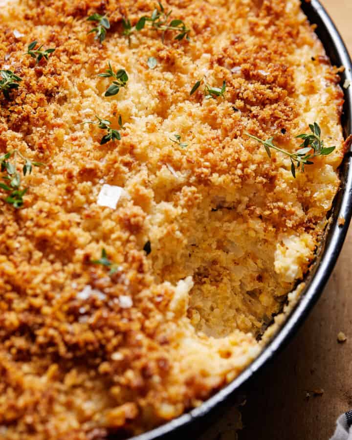 Easy Cheesy Hashbrown Casserole (No Canned Soup) - Bites with Bri