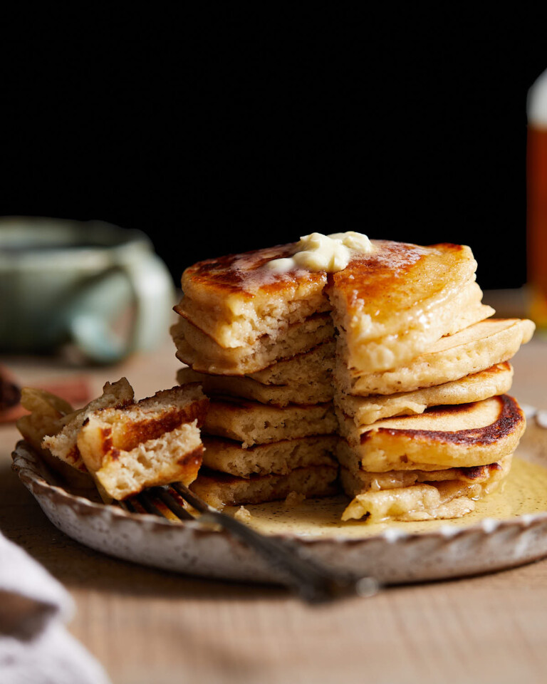 How To Make Pancakes on a Cast Iron Skillet - Bites with Bri