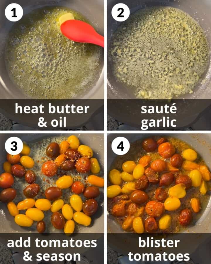 Basil Pasta with Cherry Tomatoes - Bites with Bri