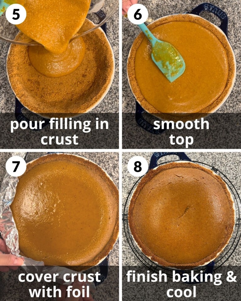Pumpkin Pie with Graham Cracker Crust - Bites with Bri