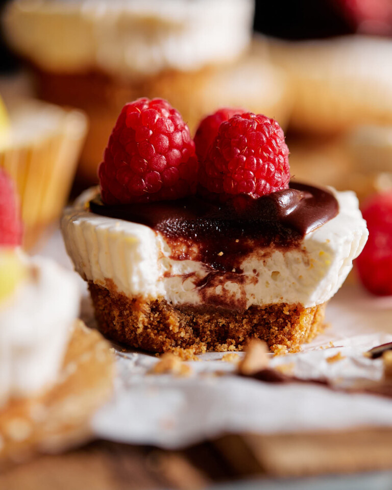 Mini No Bake Cheesecakes - Bites with Bri