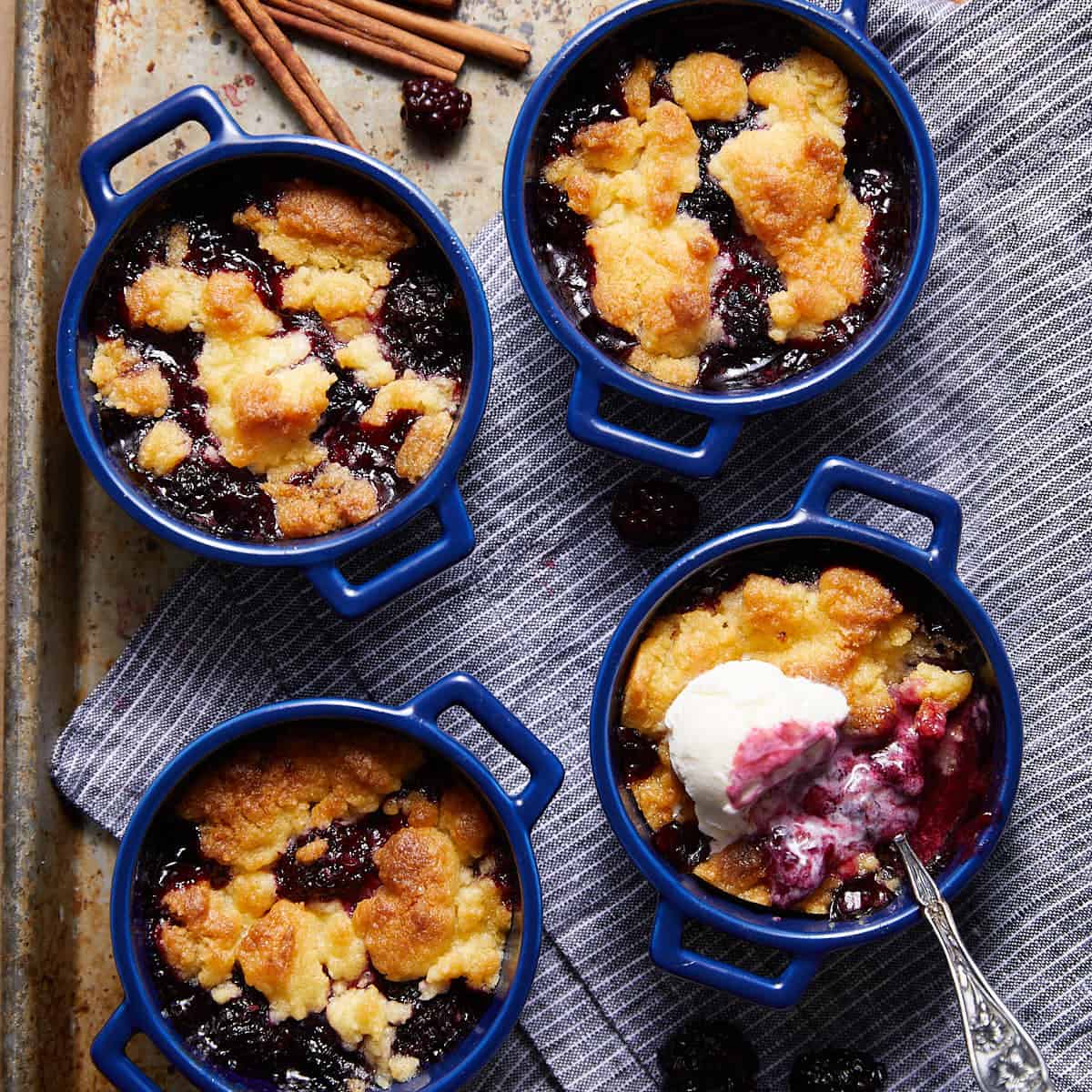 Air Fryer Blackberry Cobbler - Bites with Bri