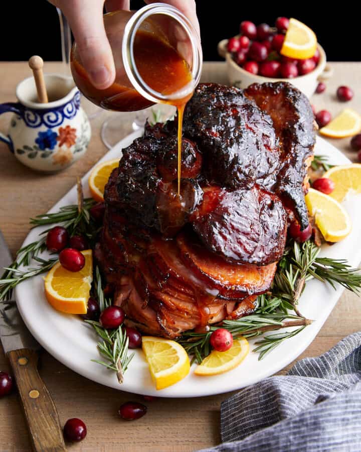 Simple Honey Glaze for Ham Recipe - Bites with Bri