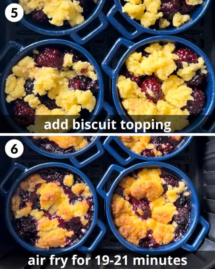 Air Fryer Blackberry Cobbler - Bites with Bri