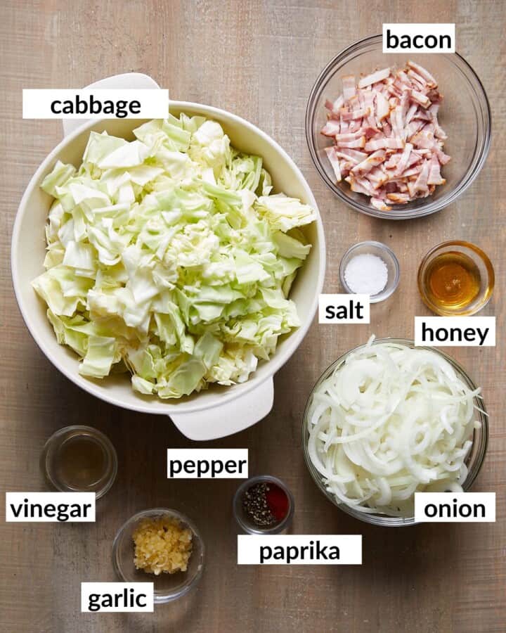 Fried Cabbage with Bacon & Onions - Bites with Bri