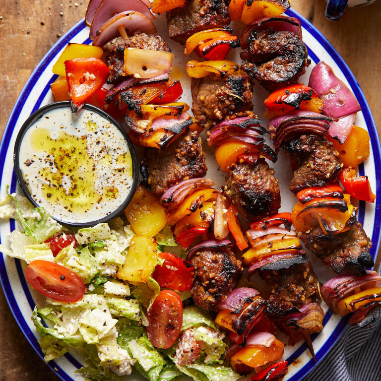 Beef Kabobs in the Oven - Bites with Bri