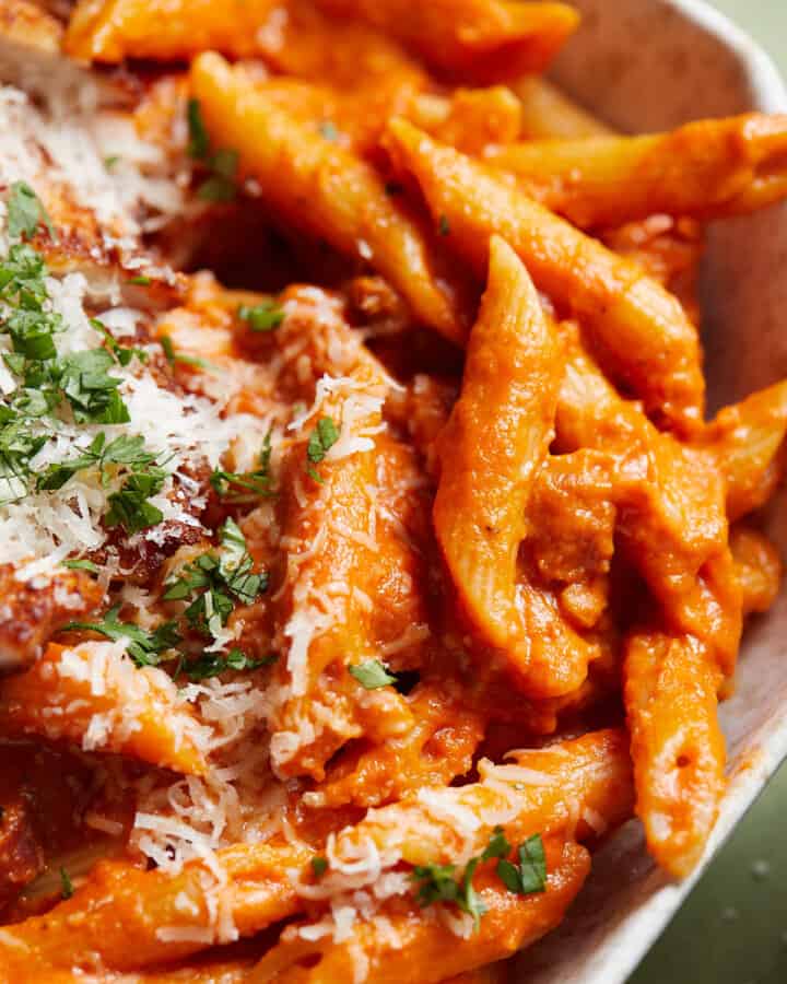 Penne Alla Vodka with Chicken Recipe - Bites with Bri