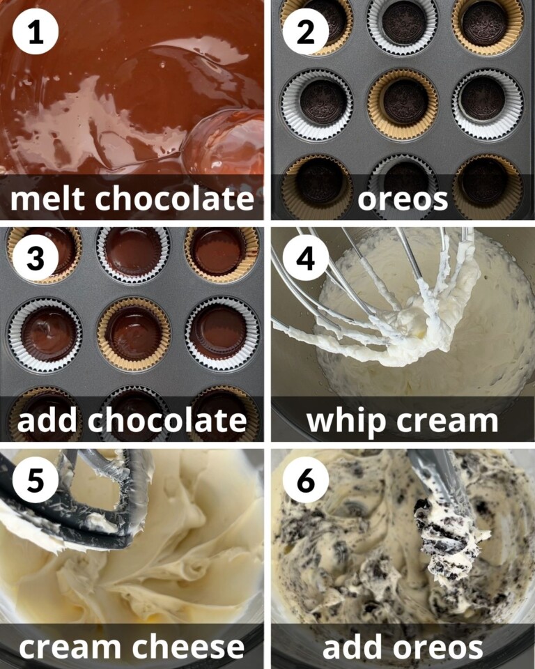 No Bake Mini Oreo Cheesecakes - Bites with Bri