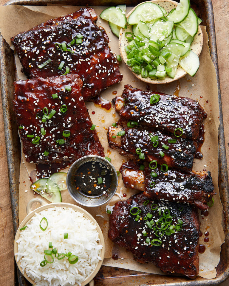 Sticky Asian Pork Ribs in the Oven - Bites with Bri