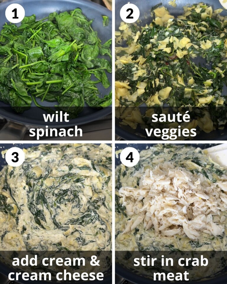 Hot Crab Spinach Artichoke Dip (Cheesy) - Bites with Bri