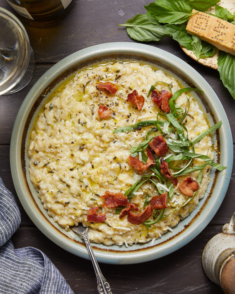 Creamy Zucchini Risotto Recipe on the Stovetop - Bites with Bri