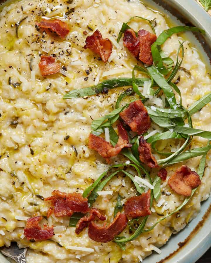 Creamy Zucchini Risotto Recipe on the Stovetop - Bites with Bri