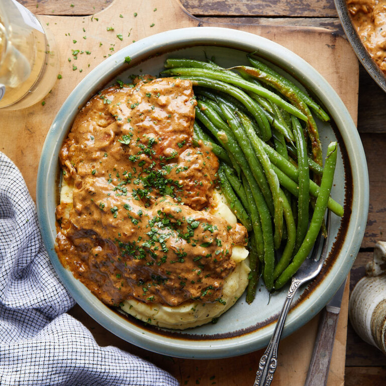 Creamy Chicken and Mashed Potatoes Recipe - Bites with Bri