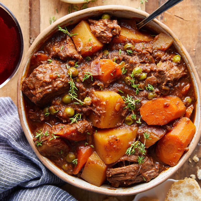 Old Fashioned Beef Stew on the Stovetop - Bites with Bri