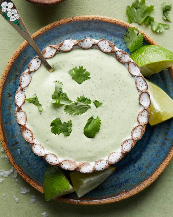 The Best Poblano Cream Sauce (Roasted) - Bites with Bri