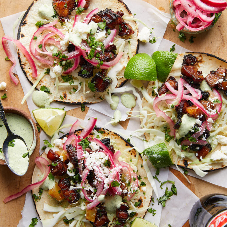 The Best Pork Belly Tacos Recipe - Bites with Bri