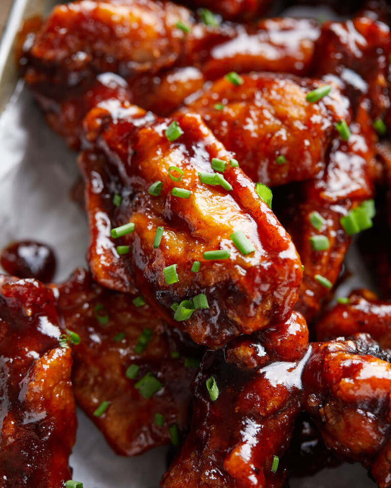 Sticky BBQ Chicken Wings - Bites with Bri