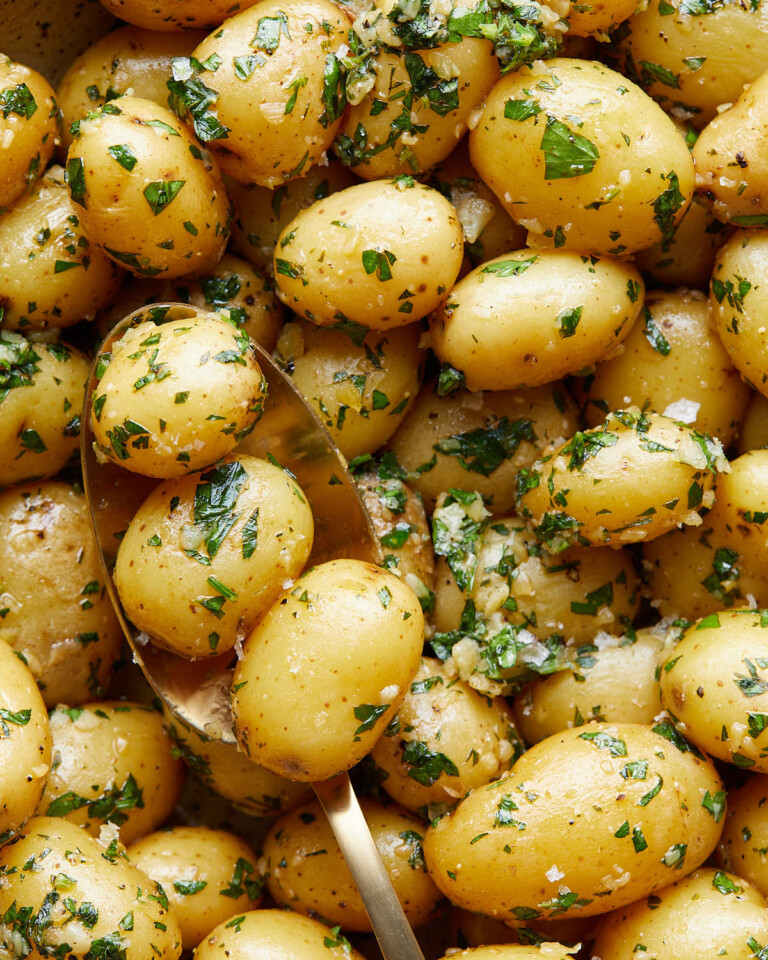Garlic Parsley Potatoes - Bites with Bri
