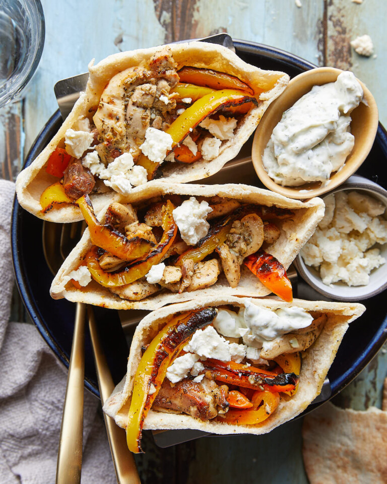 Easy Chicken Pita Pockets - Bites with Bri