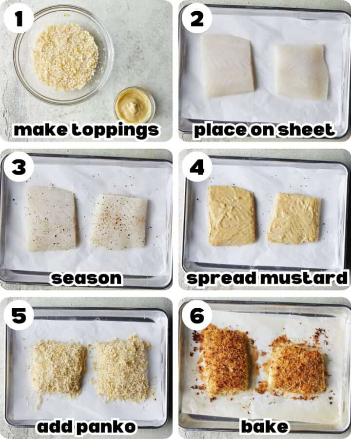 Baked Halibut with Lemon Parmesan Panko - Bites with Bri