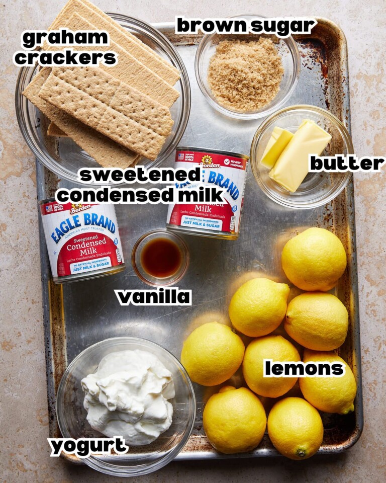 Lemon Bars with Graham Cracker Crust & Condensed Milk - Bites with Bri