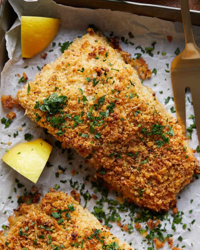 Easy Panko Crusted Salmon with Mustard (Baked) - Bites with Bri