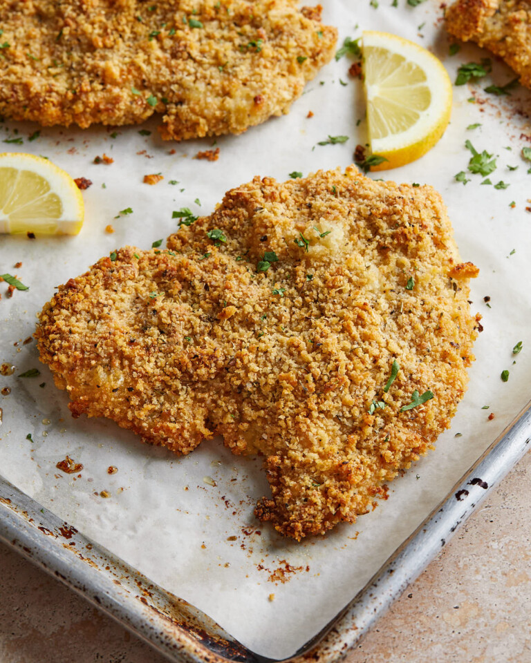 Crispy Baked Chicken Cutlets in Oven - Bites with Bri