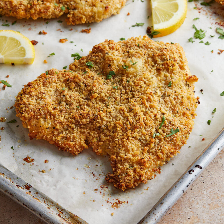 Crispy Baked Chicken Cutlets in Oven - Bites with Bri