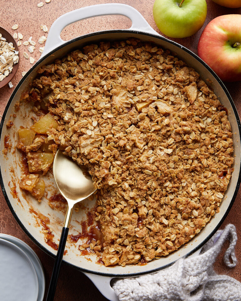 The Best Dutch Oven Apple Crisp - Bites with Bri