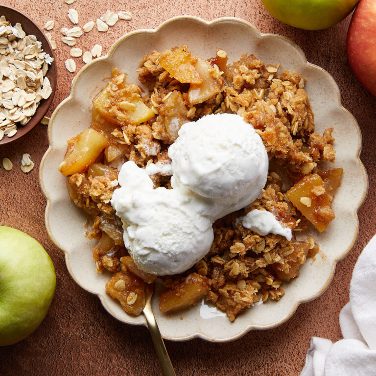 The Best Dutch Oven Apple Crisp - Bites with Bri