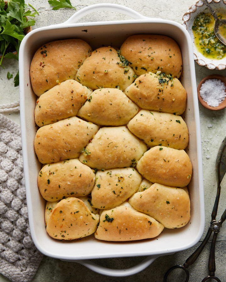 Garlic Bread Rolls (Homemade) - Bites with Bri