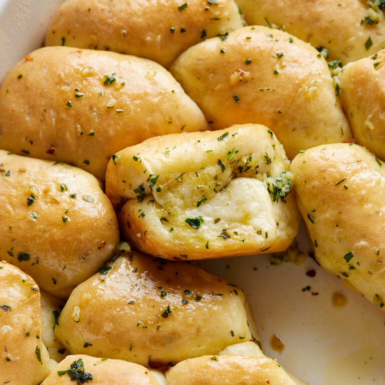 Garlic Bread Rolls (Homemade) - Bites with Bri