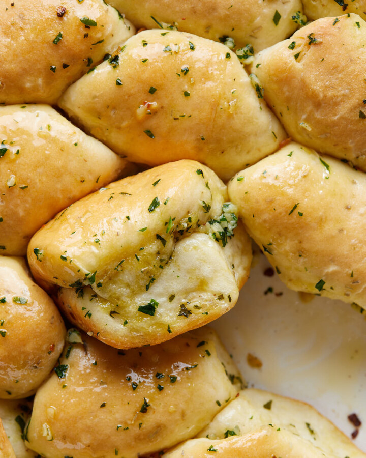 Garlic Bread Rolls (Homemade) - Bites with Bri