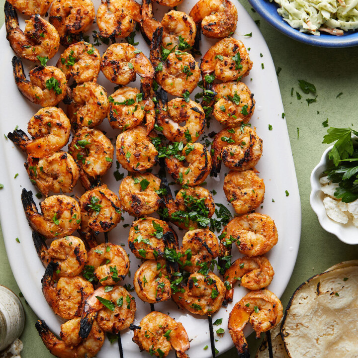Easy Grilled Shrimp Skewers - Bites with Bri