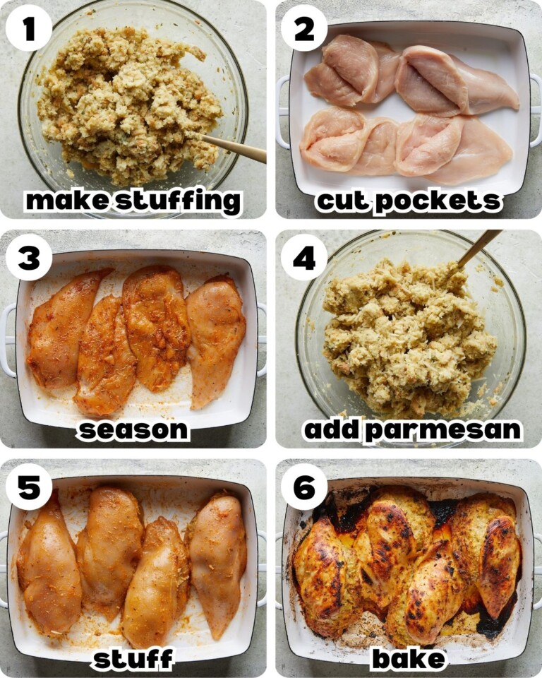 Stuffing Stuffed Chicken Breasts (Stove Top) - Bites with Bri