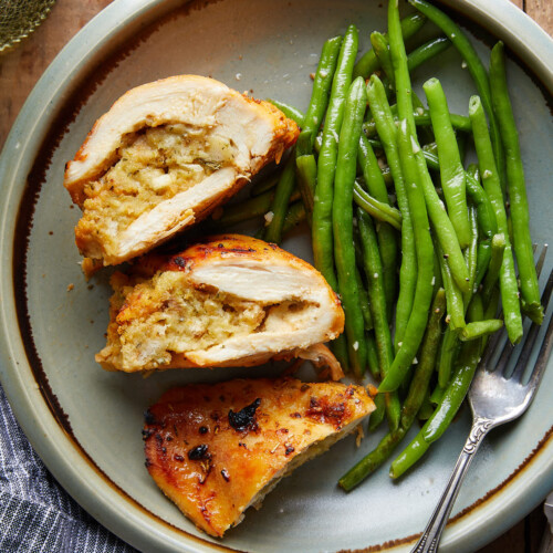 Stuffing Stuffed Chicken Breasts (Stove Top) - Bites with Bri