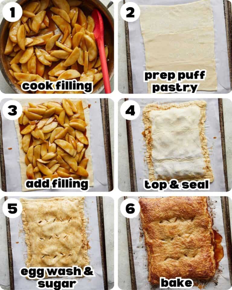 Easy Puff Pastry Apple Pie (Slab Style) - Bites with Bri