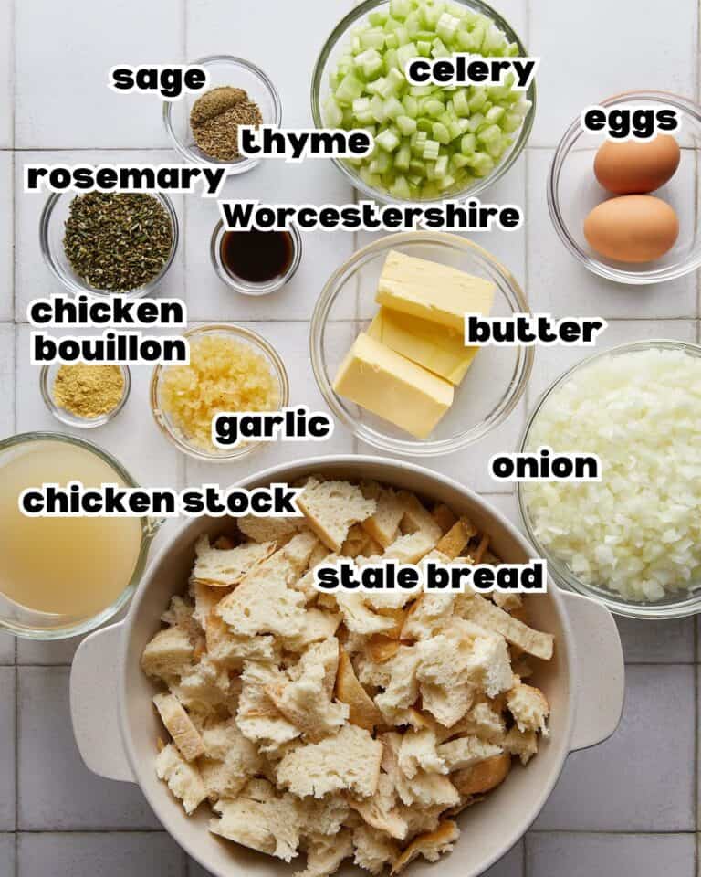 Make Ahead Stuffing for Thanksgiving - Bites with Bri