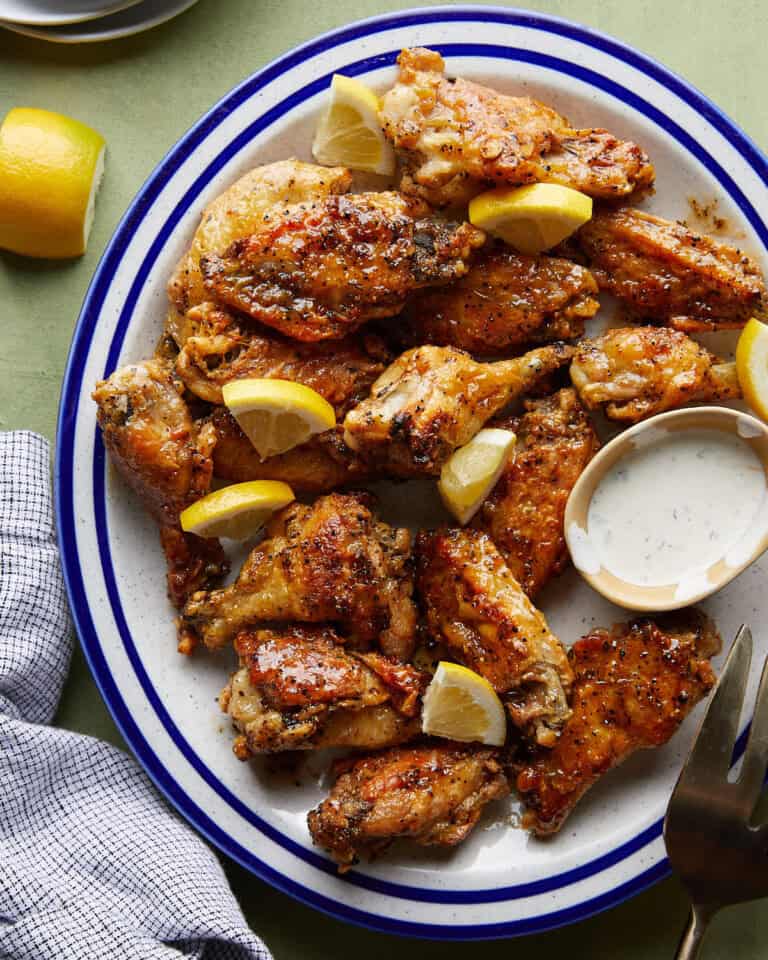 Honey Lemon Pepper Wings - Bites with Bri