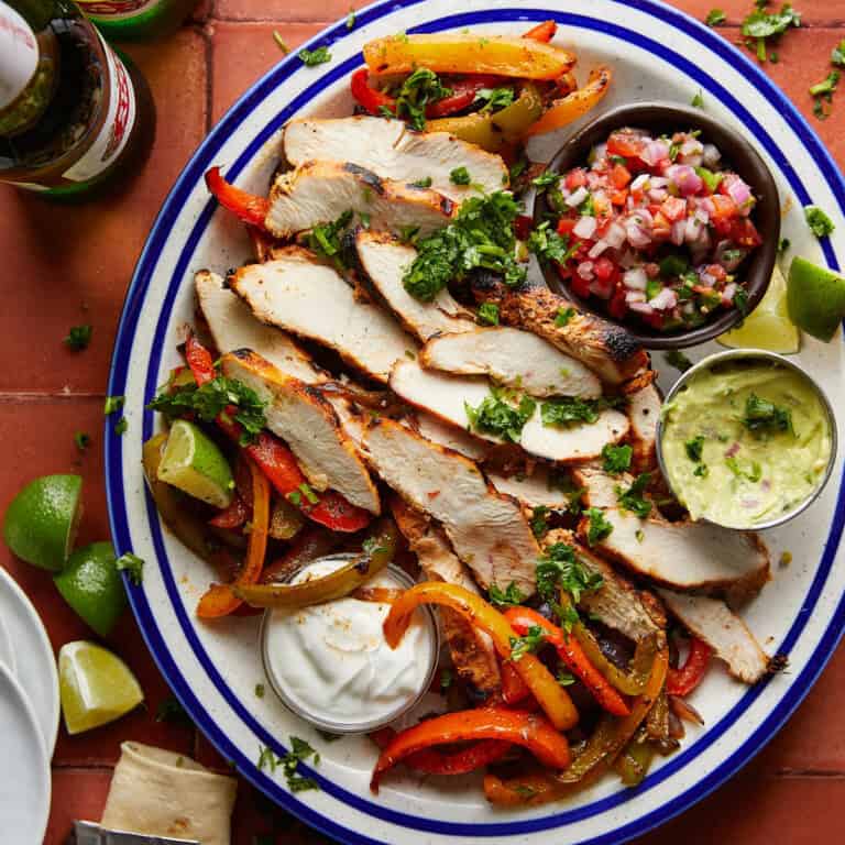 Easy Grilled Chicken Fajitas Recipe - Bites with Bri