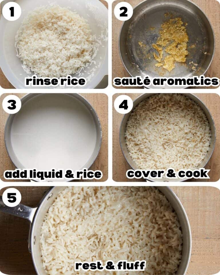 One Pot Coconut Jasmine Rice Recipe - Bites with Bri