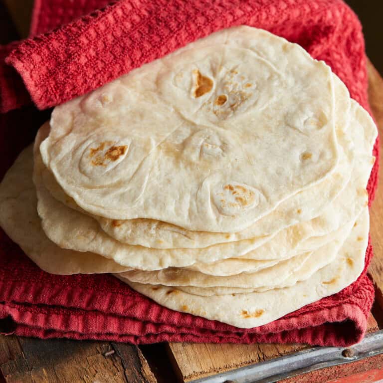 Easy Homemade Flour Tortillas Recipe - Bites with Bri